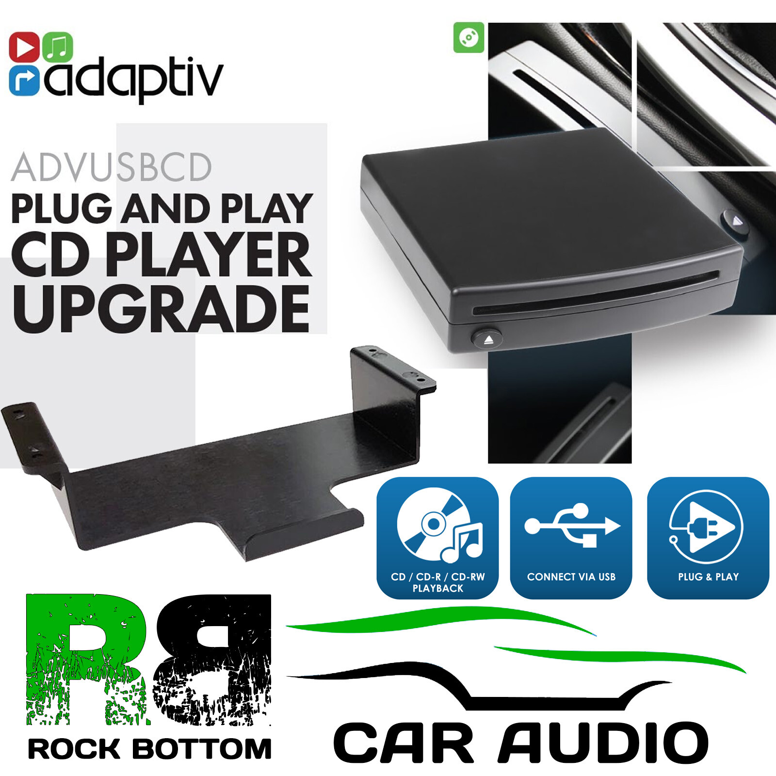 Retrofit Add on CD Player for Vehicles Without a CD Mech USB Direct ...