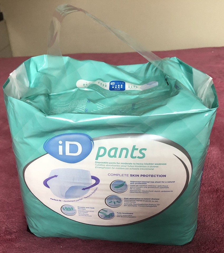 iD Pants Plus Extra Large Packs of 14 Incontinence Pants Pull Up Adult ...