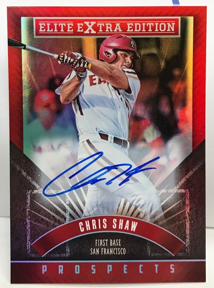 Chris Shaw 2015 Elite Extra Edition Prospect RC Autograph Auto #32 ...