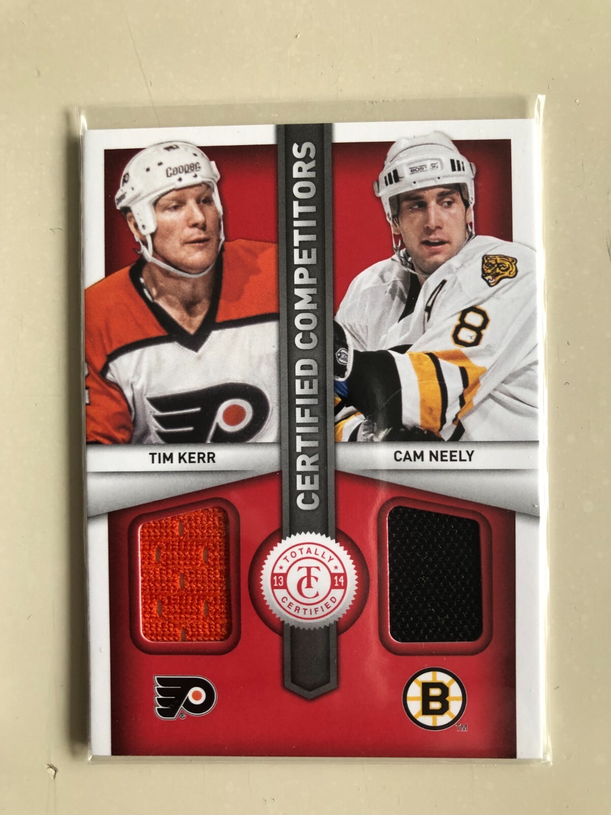 2013-14 PANINI TOTALLY CERTIFIED COMPETITORS RED . TIM KERR - CAM NEELY ...