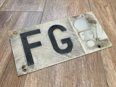 AUTO EPOCA VINTAGE TARGA METALLO FOGGIA FG SIGLA SCRITTA PROVINCIA ...