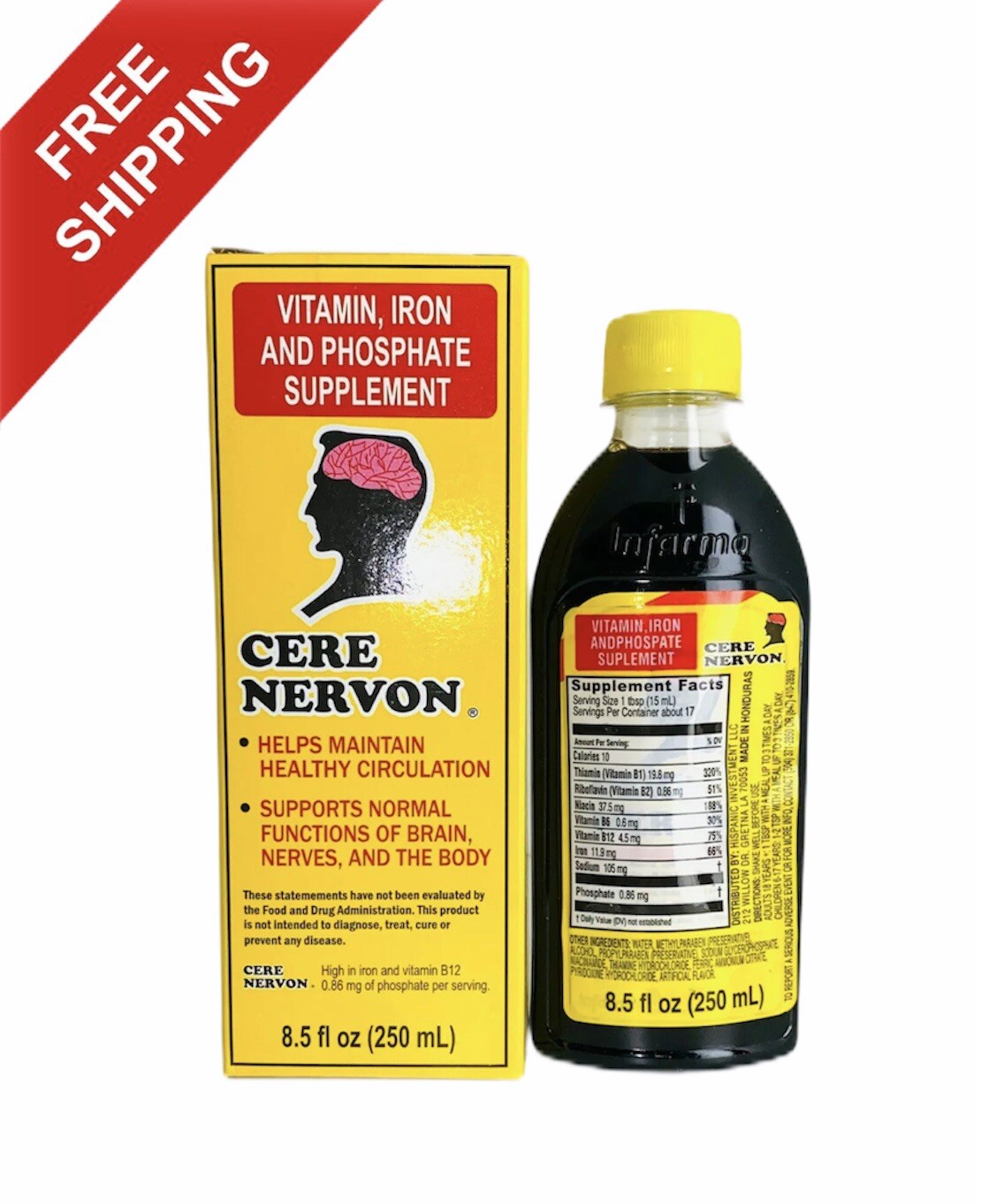 CERE NERVON DIETATRY SUPPLEMENT 8 OZ CERENERVON IMPROVES BRAIN FUNCTION ...