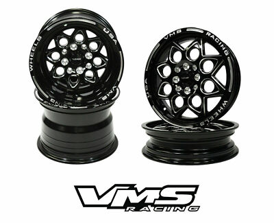 VMS RACING ROCKET F/R DRAG RACE WHEELS RIMS SET 15X8 15X3.5 FOR DODGE ...