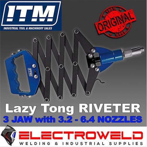 ITM Riveter, Lazy Tong 3 Jaw, Rivet Gun Tool Lattice Lever 3.2,4.0,4.8 ...