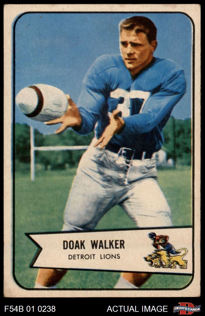 1954 Bowman #41 Doak Walker Lions HOF SMU 4.5 - VG/EX+ F54B 01 0238 | eBay