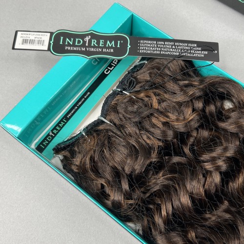 Loose Deep 9 Pc 14” Clip-in #4/30 Brown & Honey Brown Virgin Indi Remi ...