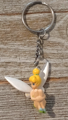 Tinker Bell White Wings Sitting Key Chain Key Ring | eBay