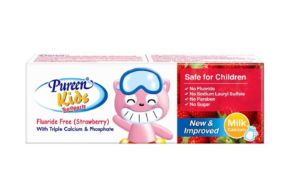 Pureen Kids Toothpaste Fluoride Free Strawberry Flavor Toothpaste- 40g ...