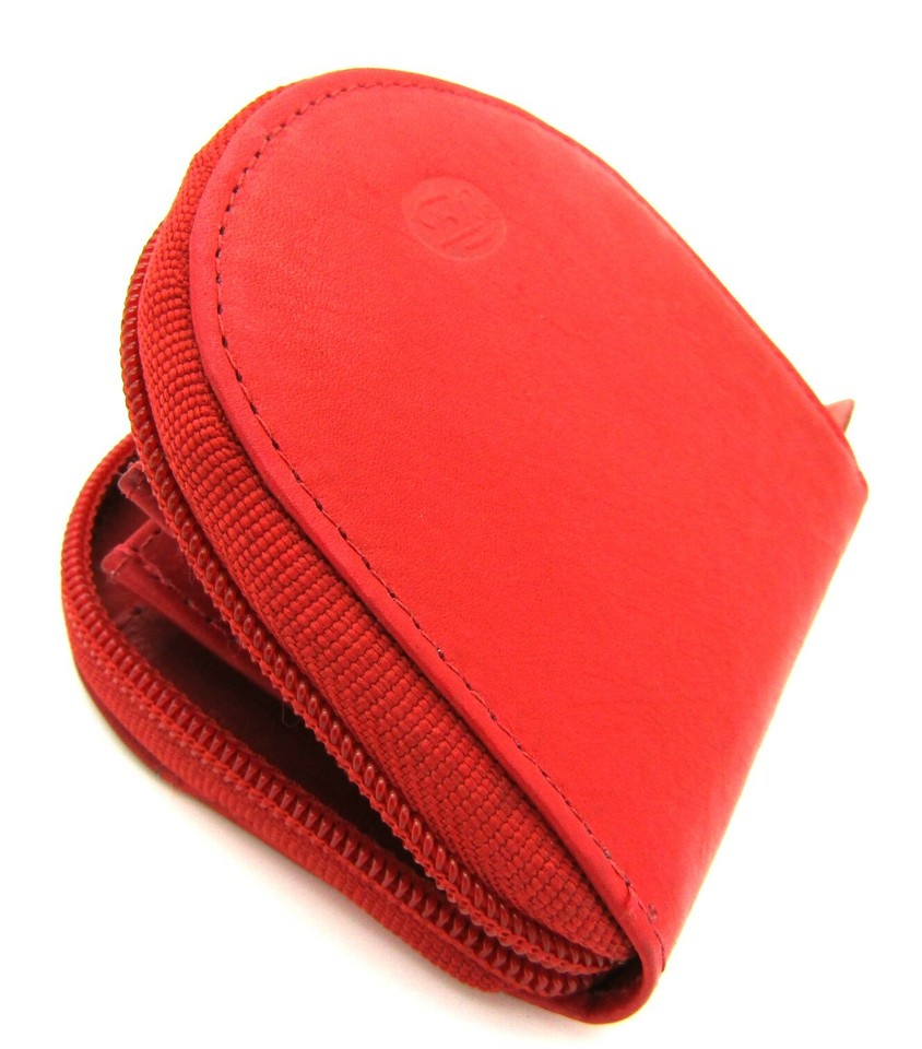 Unisex Real Premium Soft Leather Coin Pouch Zip Around Wallet Purse ...