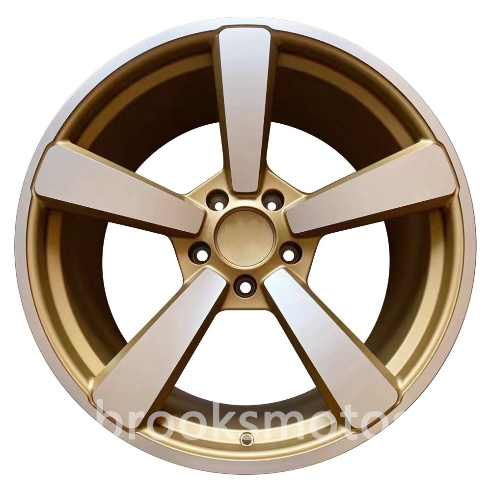 20" FORGED NEW 5 SPOKE GOLD WHEELS RIMS FIT PORSCHE 911 991 CARRERA ...