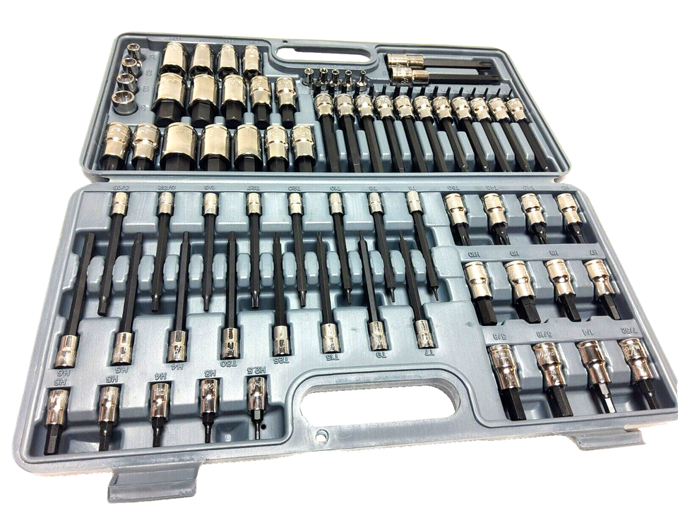 NEW Blue-Point 1/4" 3/8" 1/2" driv 87pc TORX Hex Bit Socket driver Set ...