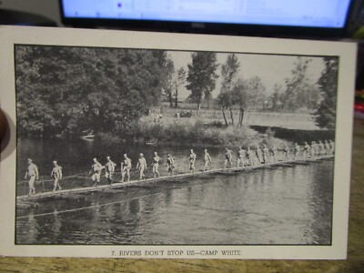 M25 Old OREGON Postcard Camp White WWII Military Army POW Training Log ...