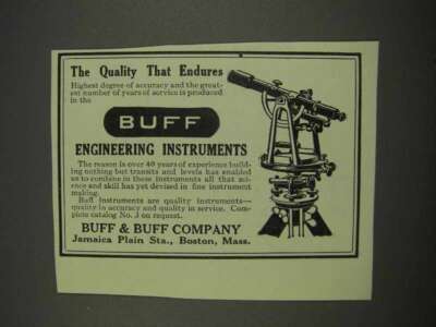 1913 Buff Engineering Instruments Ad - Quality Endures | eBay