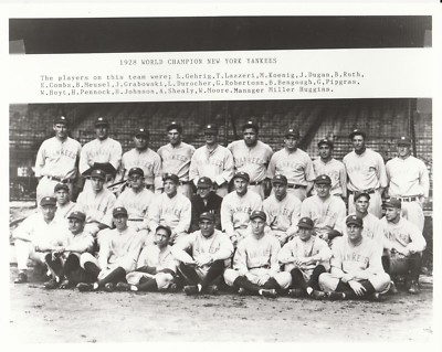 1928 NEW YORK YANKEES TEAM 8X10 B&W PHOTO WORLD CHAMPIONS | eBay