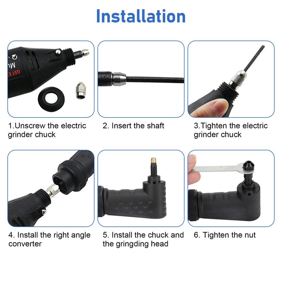 Right Angle Converter Adapter Attachment For Dremel Rotary Electric ...