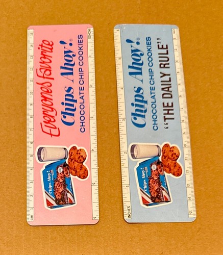 2ct Vintage Nabisco Brands Chips Ahoy Cookies Advertising Ruler “The ...