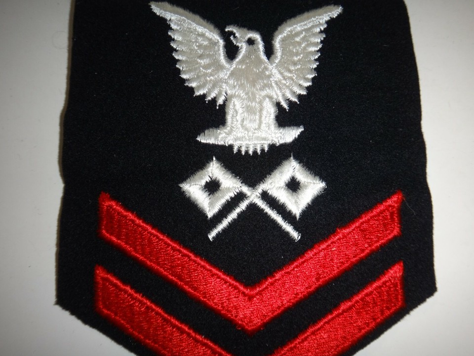 US Navy Petty Officer 2nd Class PO2 SIGNAL TECHNICIAN Large Chevron | eBay