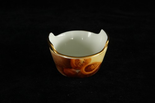 J. H. STOUFFER CHICAGO HAND PAINTED HAZEL NUTS OPEN SALT CELLAR DIP ...