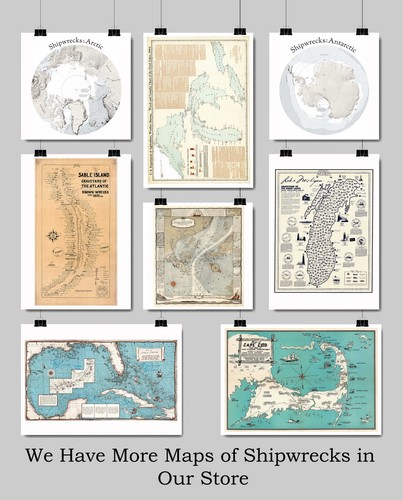 Sunken Treasure Map - Florida, Bahamas, Gulf of Mexico. 1 Map + 1 Index ...