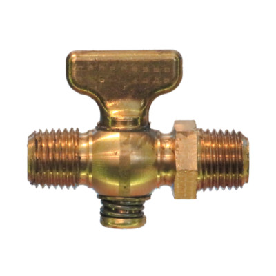 1/2" NPT Double Male Brass Drain Pet Cock Valve Gas Air Engines Motor ...