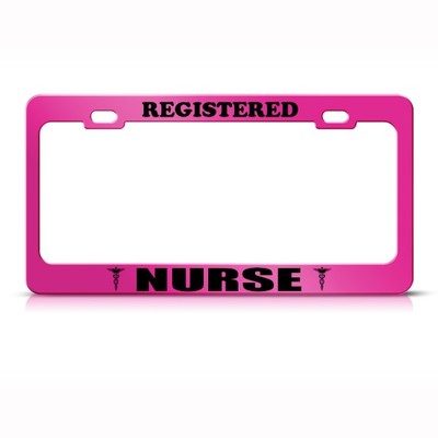License Plate Frame Registered Nurse Nurses Career Profession Car ...
