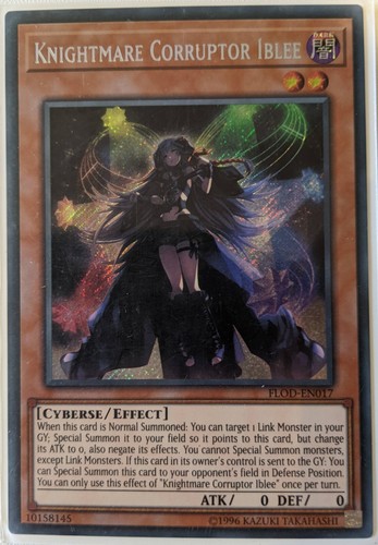 YuGiOh Knightmare Corruptor Iblee Secret Rare FLOD-EN017 NM | eBay