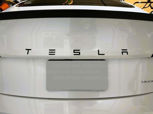 Tesla Rear Logo Letters Sticker Model 3,Y | eBay