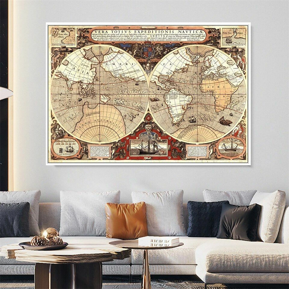 Vintage World Map Design