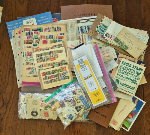 Large lot of postal materials: stamps, mounts, covers, etc... Almost 5 ...