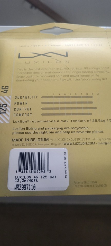 15 new sets of luxilon 4g tennis strings | eBay