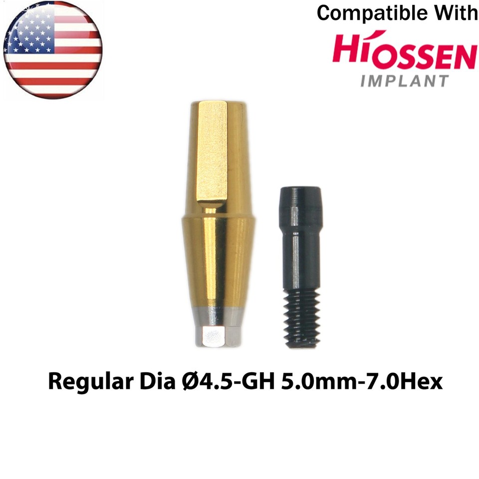 US Dental Straight Transfer Abutment Hex Fits Hiossen Osstem Regular Ø4 ...