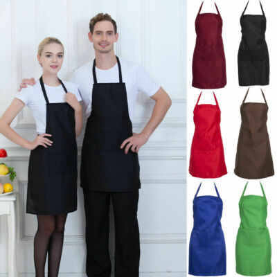 Premium Cotton Chefs Apron Barber Butchers Kitchen Cooks Apron Two ...