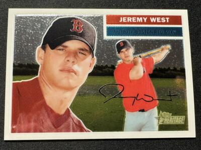2005 TOPPS HERITAGE CHROME JEREMY WEST RED SOX RC SHORT PRINT RARE 0262 ...