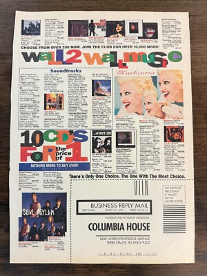 Vtg 1995 Columbia House CDs Madonna Mail-in Advertisement Print Ad ...