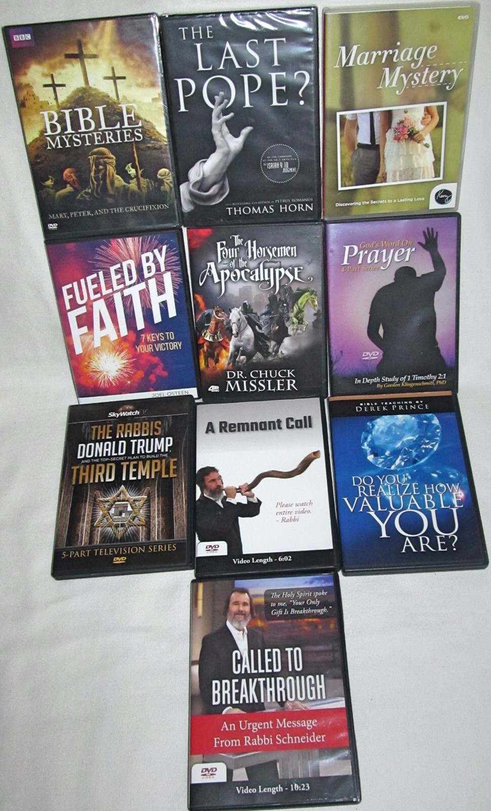 Lot of 10 Christian Religion DVD's Four Horseman of the Apocalypse ...