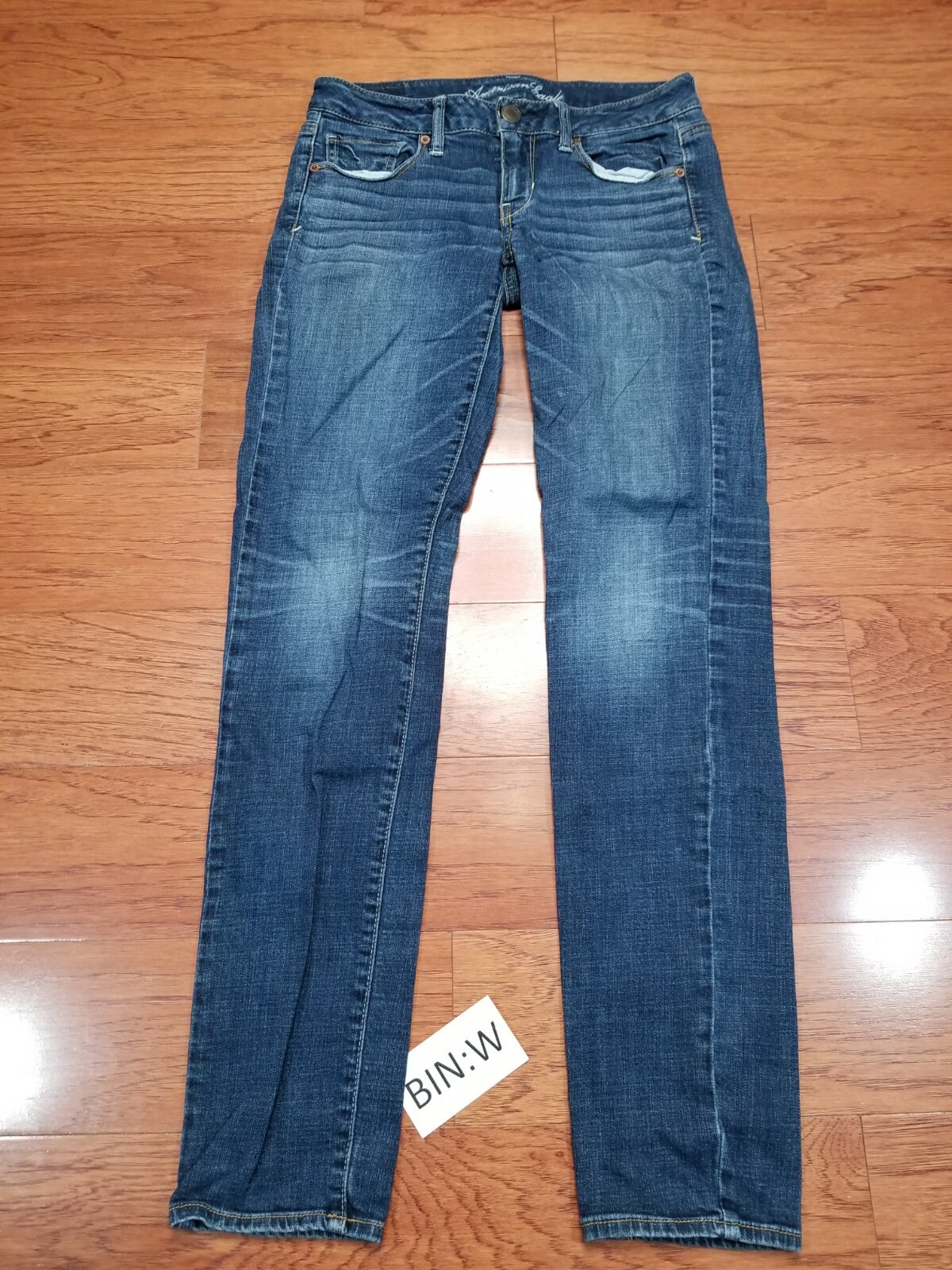 American Eagle Women's Size 4 Denim Blue Jeans Super Stretch Skinny :W ...