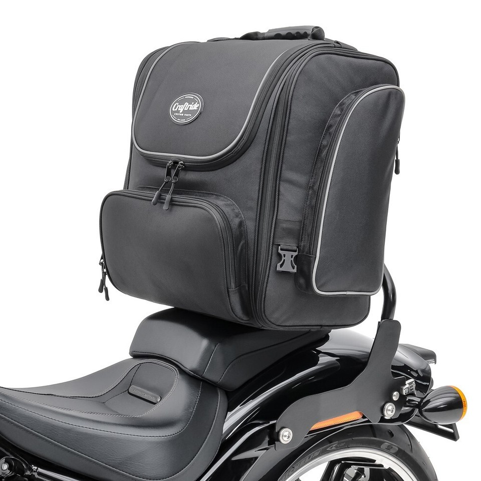 Backrest bag motorcycle Craftride black DP838 | eBay UK