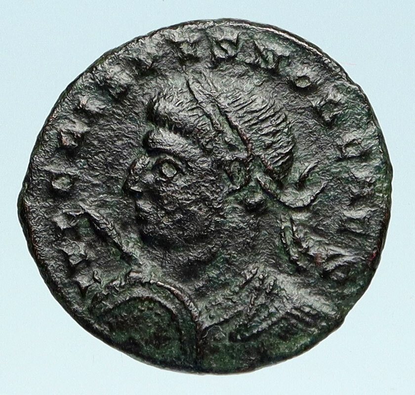 CRISPUS as Caesar w Spear Authentic Ancient Trie Genuine Roman Coin ...