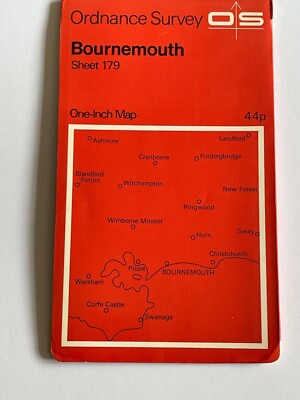 OS Ordnance Survey One Inch Map, sheet 179, Bournemouth | eBay UK