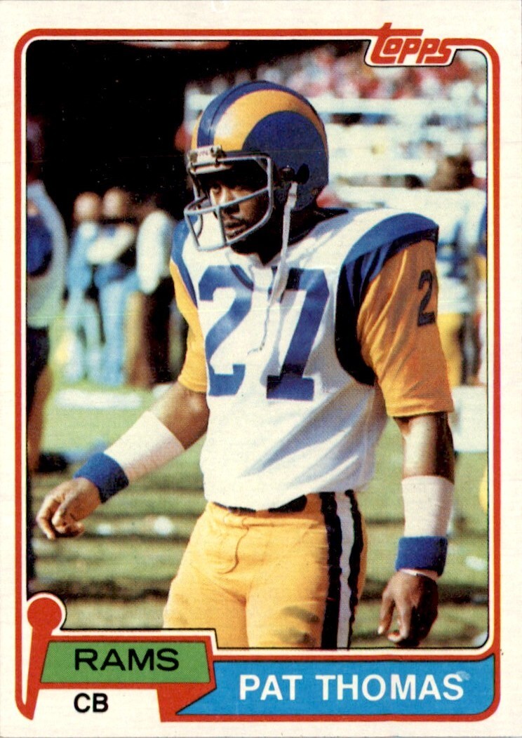 1981 Topps Pat Thomas Rookie Los Angeles Rams #423 | eBay
