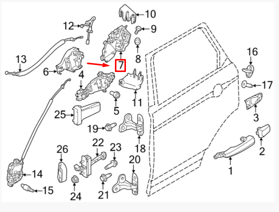 Genuine Land Rover Rear Door Latch LR078750 UK Stock for sale online | eBay