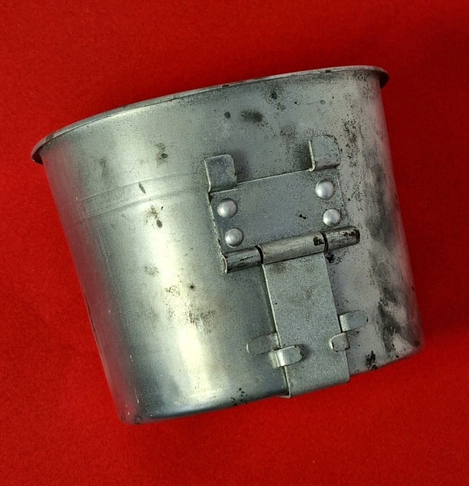 WW2 US Steel Zinc Plated Canteen Cup K.M. Co. 1942 Early WWII Very ...