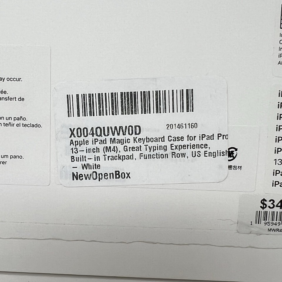 OPEN BOX - Apple Magic Keyboard Case iPad Pro 13-inch M4 - White A2974 ...