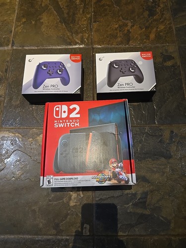 Nintendo Switch 2 Mario Kart World Bundle & 2 Zen Pro Wireless ...