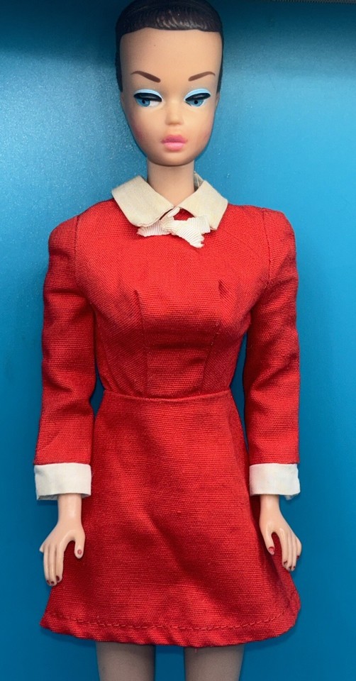 VINTAGE BARBIE DOLL BEST BUY 3347 MARCIA BRADY RED WHITE BOW DRESS ...