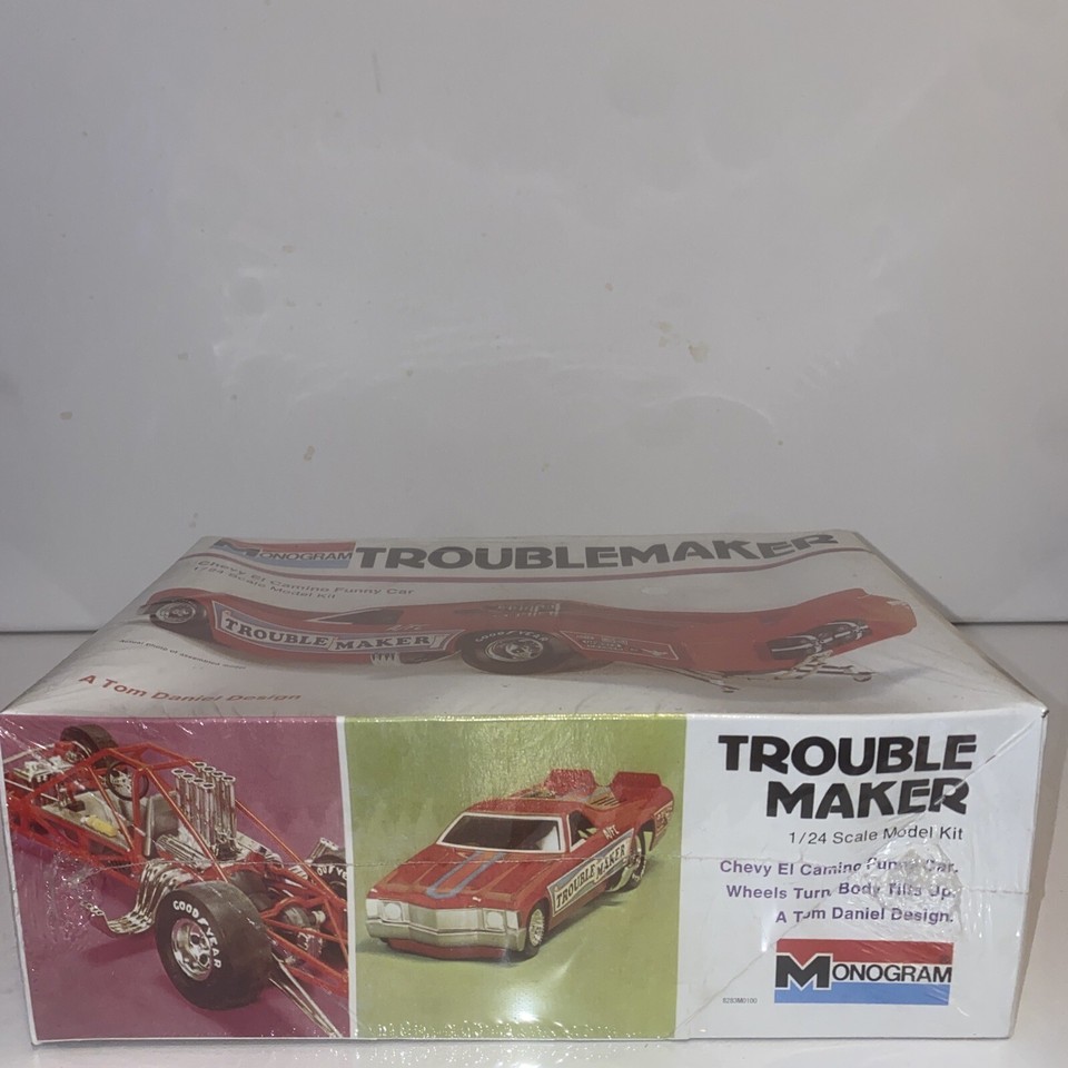 Vintage Troublemaker Chevy El Camino Funny Car Monogram 1/24 #8283 | eBay