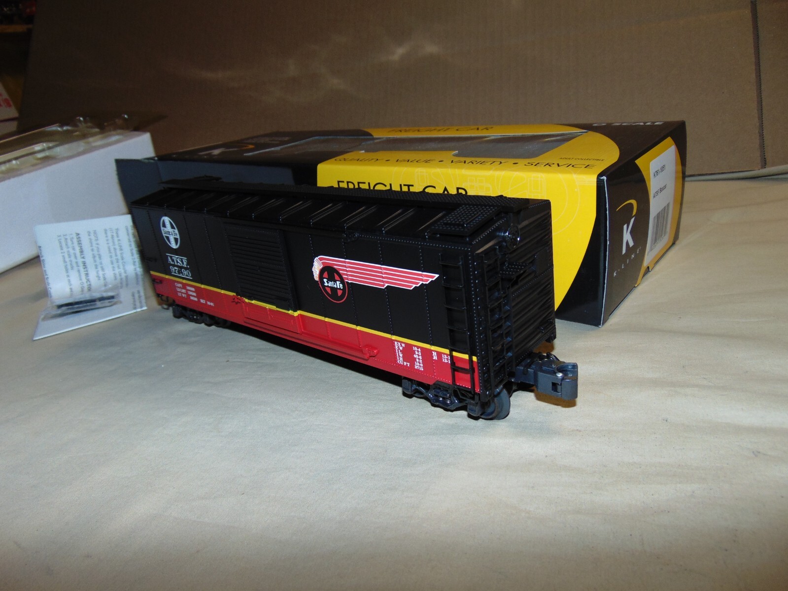 K LINE O 1051 SANTA FE CAR # 97190 MIDNIGHT CHIEF BOXCAR NICE- CLEAN ...