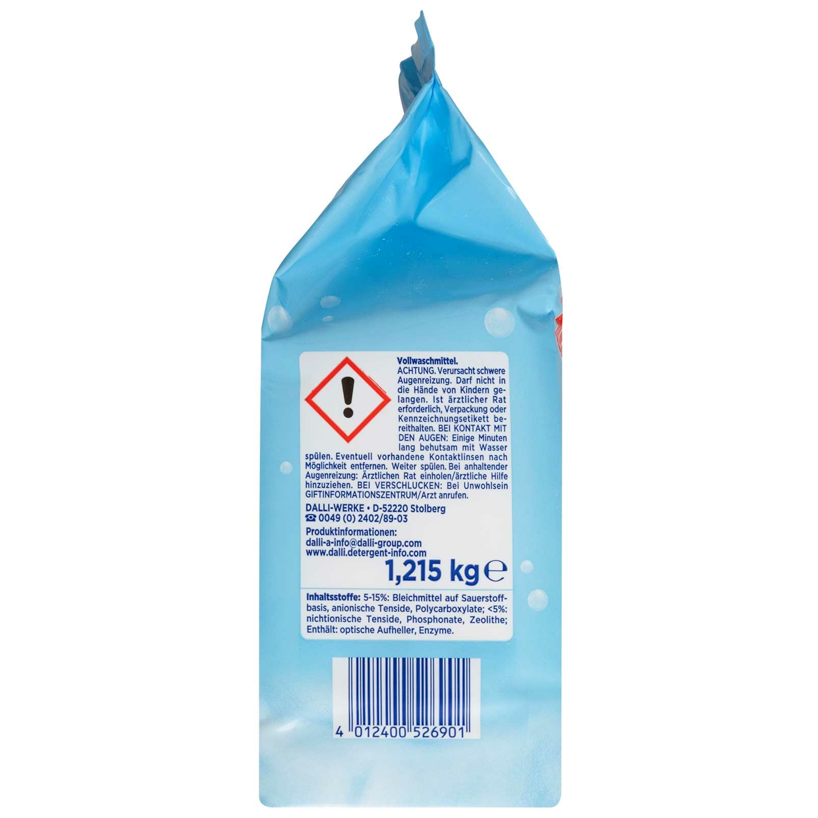 72WL 4x1215g Dalli med Vollwaschmittel Pulver Senstive ohne Farb- und ...