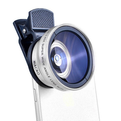 0.45X Wide Angle Mobile Phone Lens Kit Photography 12.5X Macro Optical ...