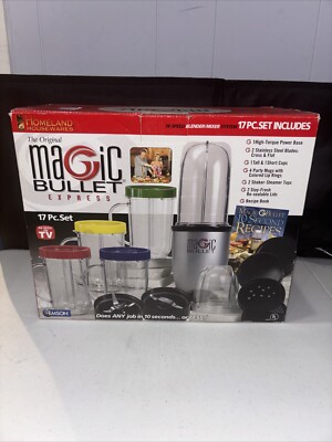 The Original Magic Bullet Express Hi-Speed Blender System - 17 Pc Set ...